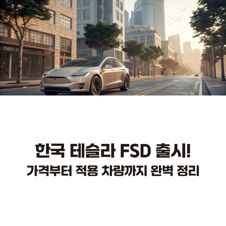 한국 테슬라 FSD 출시! 가격부터 적용 가능 차량까지 총정리 : 네이버 블로그
