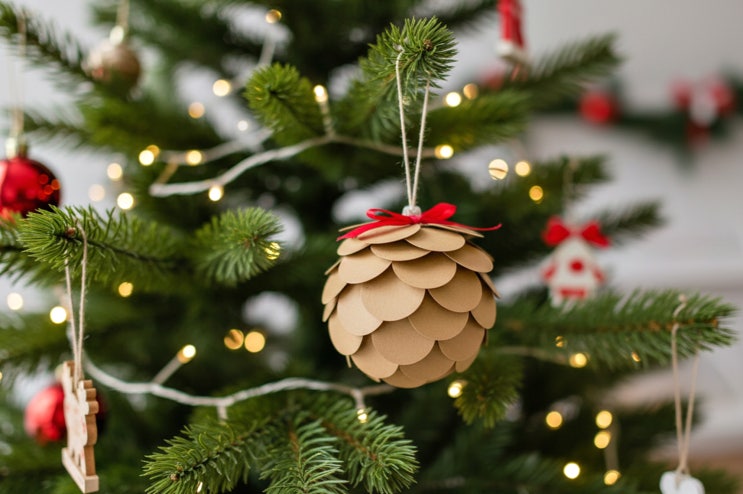 초간단 종이공예 솔방울 크리스마스 오너먼트 만들기 : 네이버 블로그