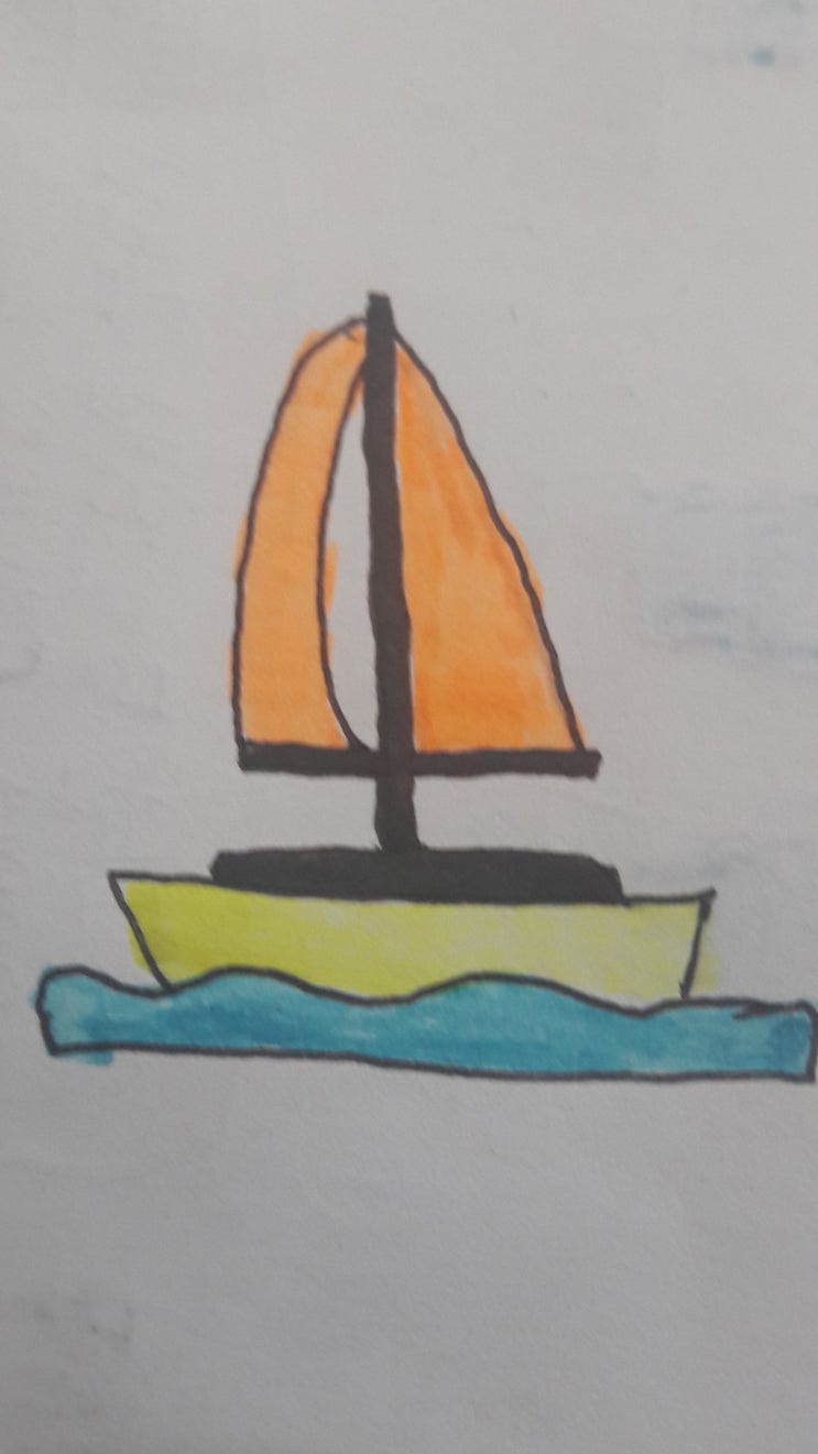돛단배 그림⛵ : 네이버 블로그