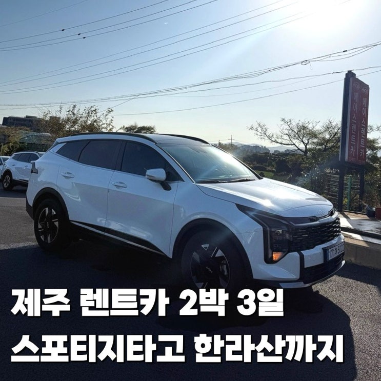 제주공항 근처 제주도렌트카 에이스렌트카 스포티지 2박 3일 렌트 후기 돌하르팡 : 네이버 블로그