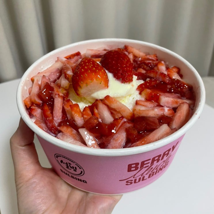 설빙 딸기빙수 겨울시즌 생딸기설빙 가격 포장 후기 : 네이버 블로그