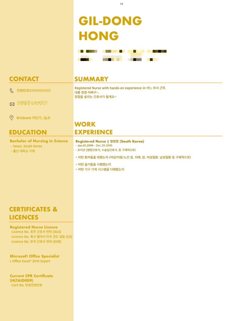 호주라이프 15 - 호주간호사 구직, Resume CV 작성법 : 네이버 블로그