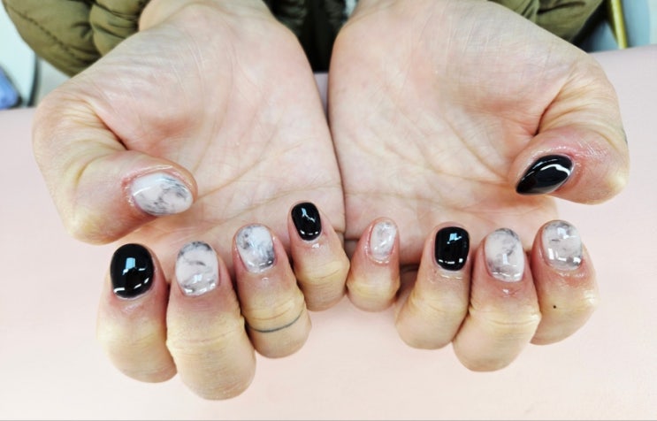 부천 고강동 네일샵::채이뷰티::은은한 고급미, 대리석네일 시술 후기 : 네이버 블로그