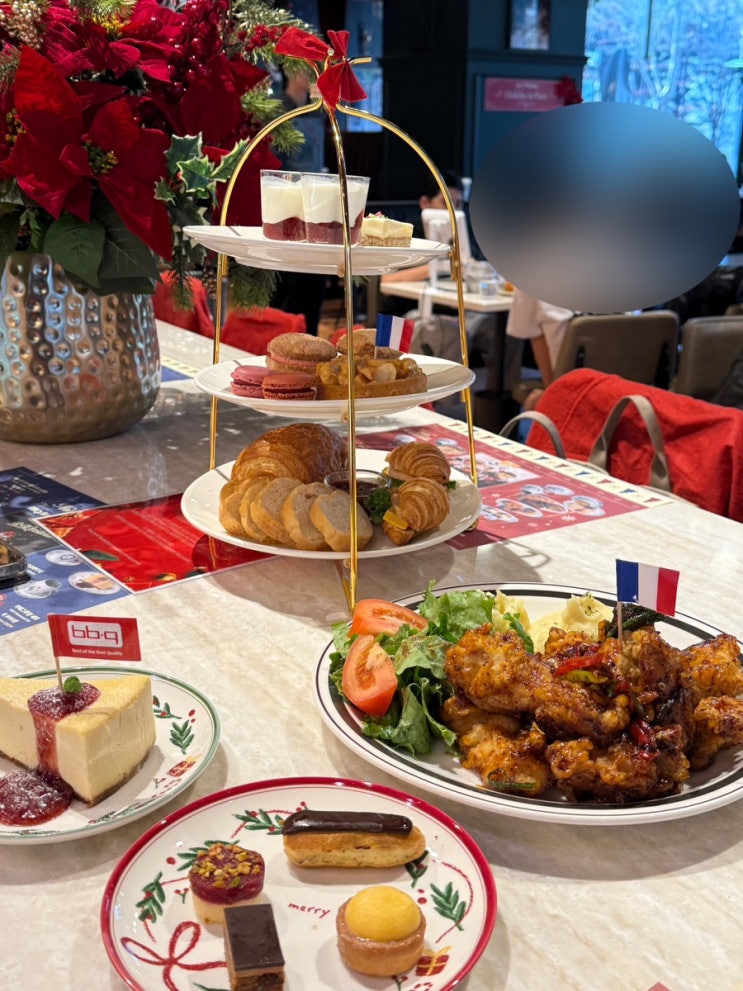 크리스마스 데이트 어디갈지 고민된다면? 석촌호수 bb.q 빌리지 파리 애프터눈티 후기 : 네이버 블로그