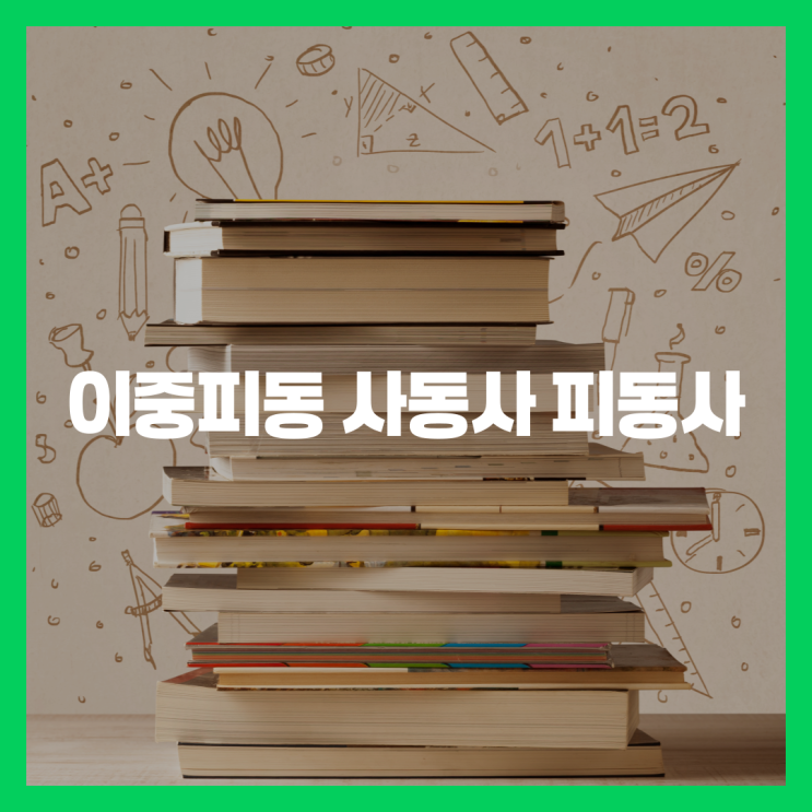이중피동 사동사 피동사 한눈정리 : 네이버 블로그