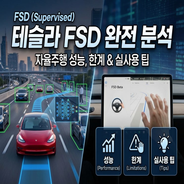 테슬라 FSD 기능 완전 분석: 자율주행 성능, 한계 그리고 실사용 팁까지 : 네이버 블로그