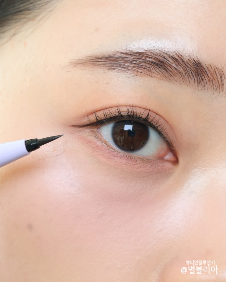 N통째 구매한 올리브영 붓펜 아이라이너 추천 키스미 차콜브라운 : 네이버 블로그