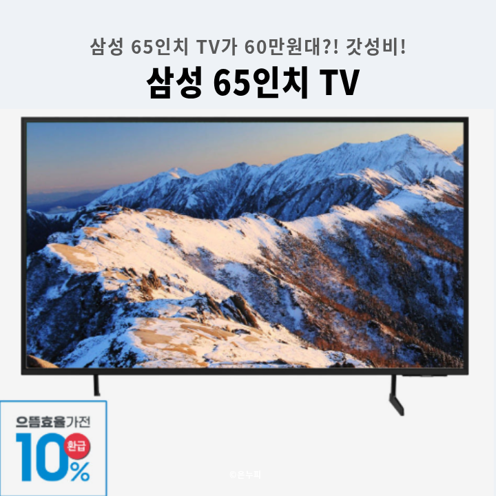삼성 65인치 TV BE65D-H LH65BEDHLGFXKR 최저가 혜택! 으뜸효율 환급받고 60만원대 득템 : 네이버 블로그