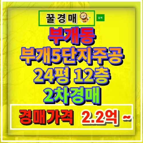 인천 부평 부개주공5단지 아파트 경매 24평 매물 : 네이버 블로그