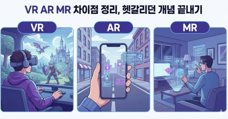 VR AR MR 차이점 정리, 헷갈리던 개념 끝내기 : 네이버 블로그