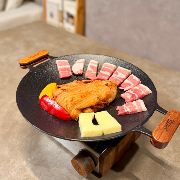 그리들 요리 집에서 삼겹살구이 치즈 김치볶음밥 만들기 : 네이버 블로그