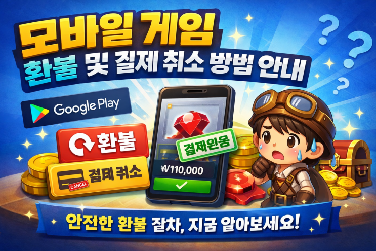 모바일 게임 구글 플레이 스토어 환불 및 결제 취소 방법 안내 : 네이버 블로그