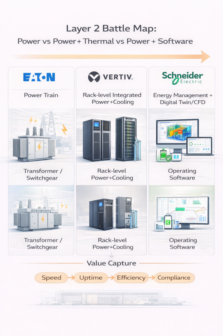 Eaton vs Vertiv vs Schneider Layer 2 비교편 : 전력만으로는 부족해진 AI 데이터센터 : 네이버 블로그