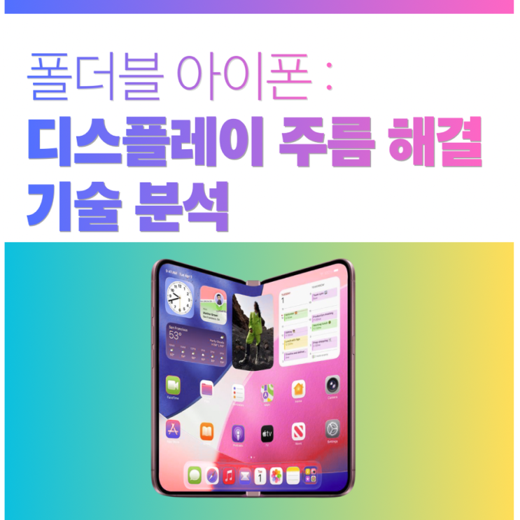 애플 폴더블 아이폰 UFG 테스트, 디스플레이 주름 해결 기술 분석 : 네이버 블로그