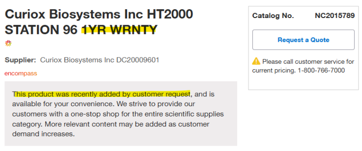 큐리옥스바이오시스템즈 - 포착되는 고객의 Needs(Fisher Scientific) : 네이버 블로그