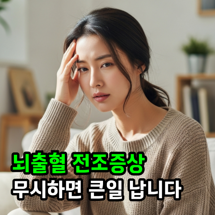 뇌출혈 전조증상 하나라도 보이면 즉시 응급실 가세요 : 네이버 블로그