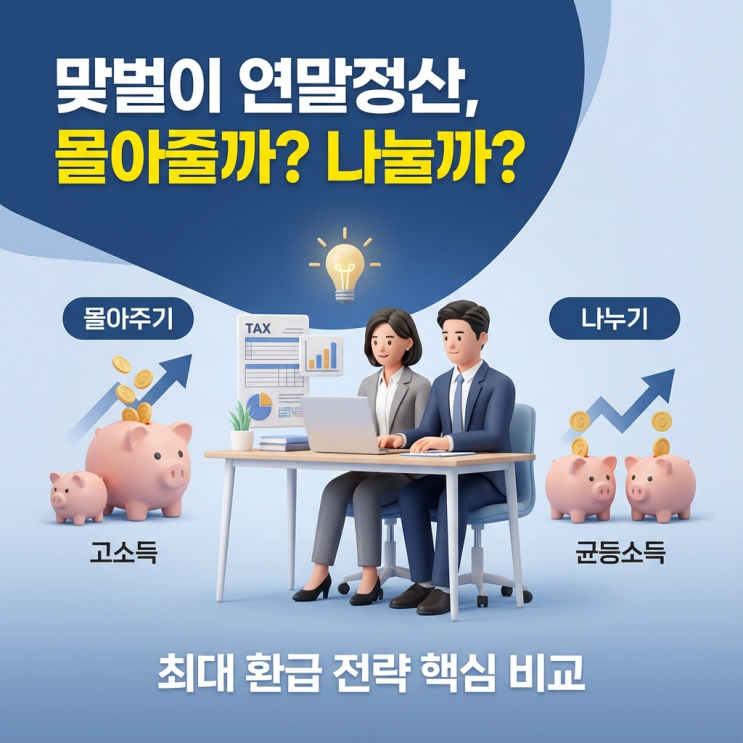 맞벌이 부부 연말정산, 누구에게 몰아줘야 환급금이 커질까? : 네이버 블로그