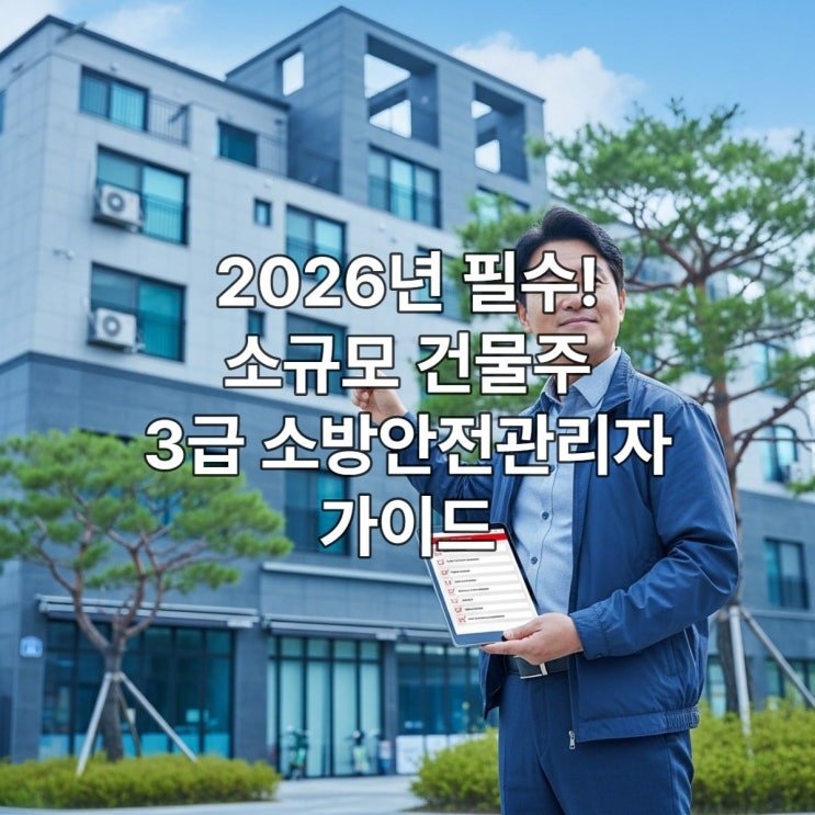 소규모 건물주 필독! 2026년 소방안전관리자 3급, 이제는 필수! : 네이버 블로그