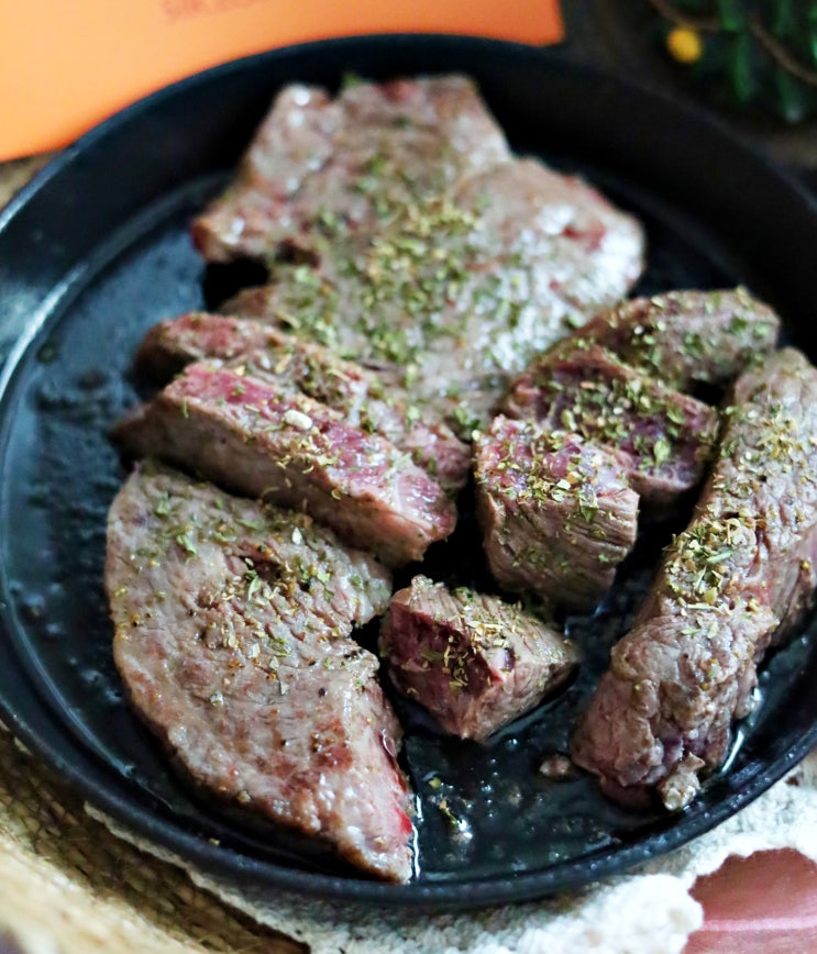 집에서스테이크 굽기 설로인으로 한우 소고기 채끝스테이크 굽는법 : 네이버 블로그