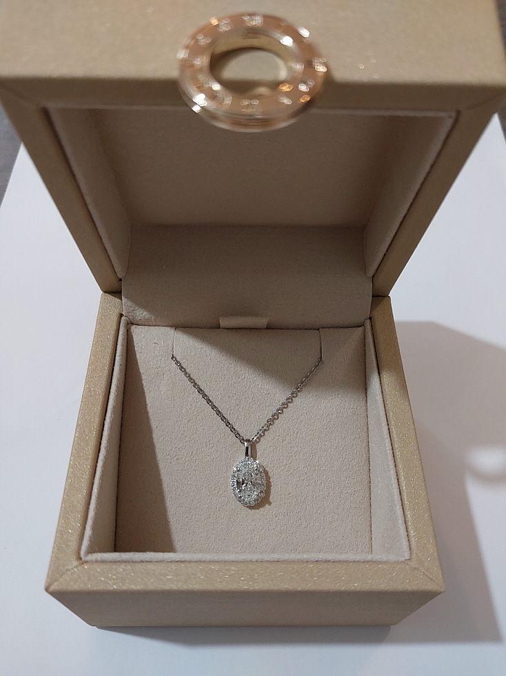 랩 오벌컷(Oval) 1캐럿 랩다이아 쓰부 돌린 목걸이, 랩그로운 다이아몬드 1캐럿 타원형 목걸이 !! : 네이버 블로그