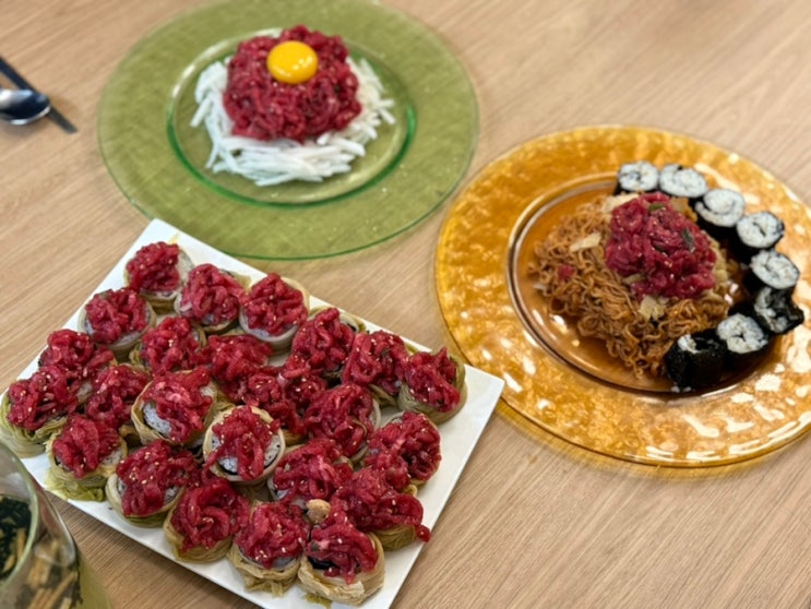 당진 한우 맛집 우미한우촌, 소고기를 부자처럼 먹을 수 있는 곳! (+ 육회 양념 레시피 육회 맛있게 먹는 법) : 네이버 블로그