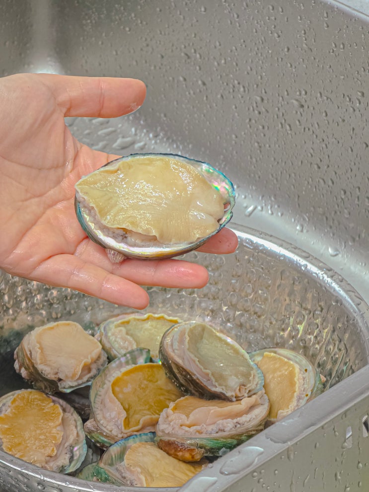 너무 쉬운 전복 내장 손질법 전복손질방법 활전복 손질 전복 보관 : 네이버 블로그