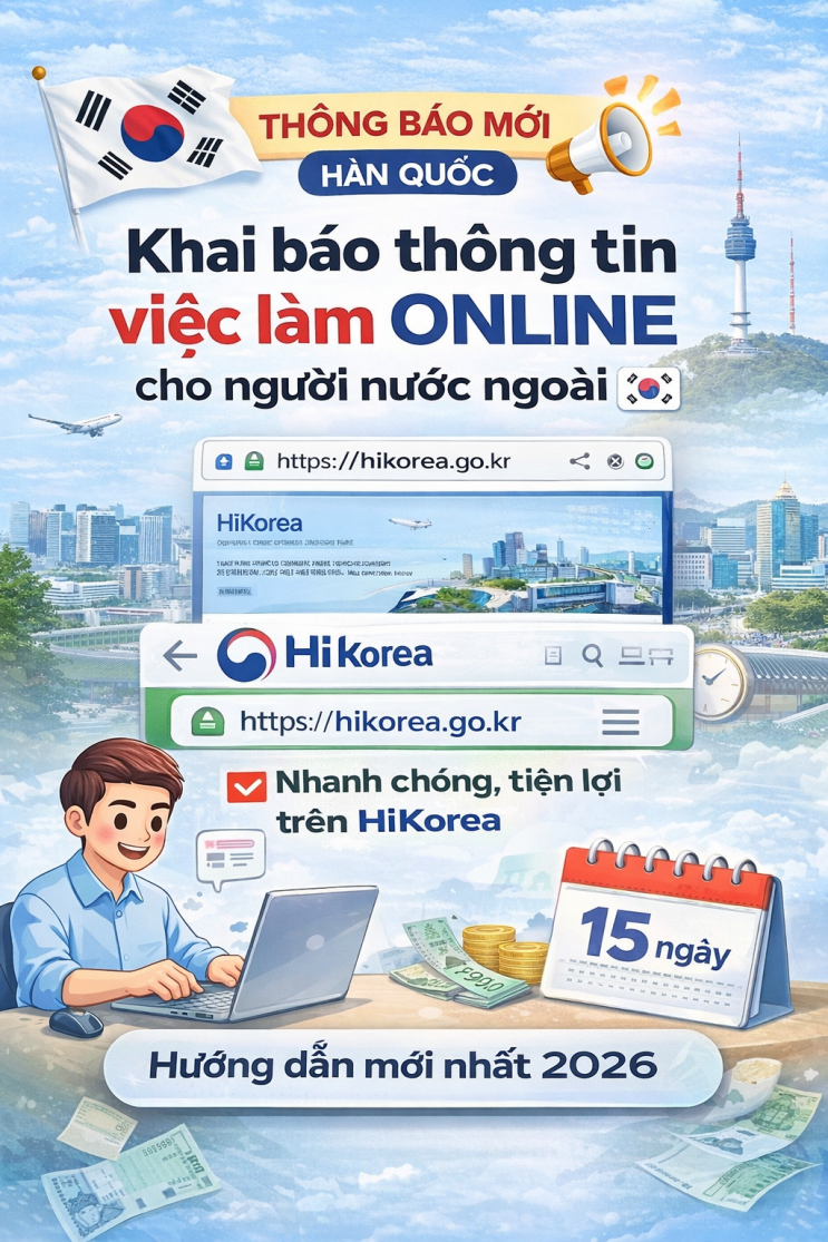 📢 THÔNG BÁO MỚI (HÀN QUỐC) – KHAI BÁO THÔNG TIN VIỆC LÀM ONLINE CHO ...