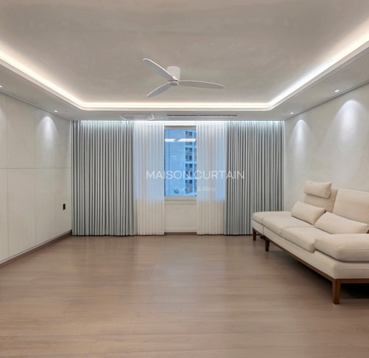 청결하고 정돈된 분위기의 40평대 아파트 커튼 스타일 제안 : 네이버 블로그