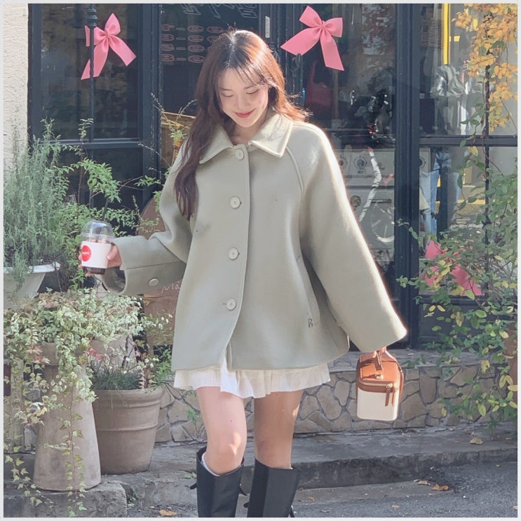 [에이핑크 오하영 착용] [제로스트릿] [6컬러] 르제로 캐시미어 하프 코트 LeZERO CASHMERE HALF COAT 빠른 ...