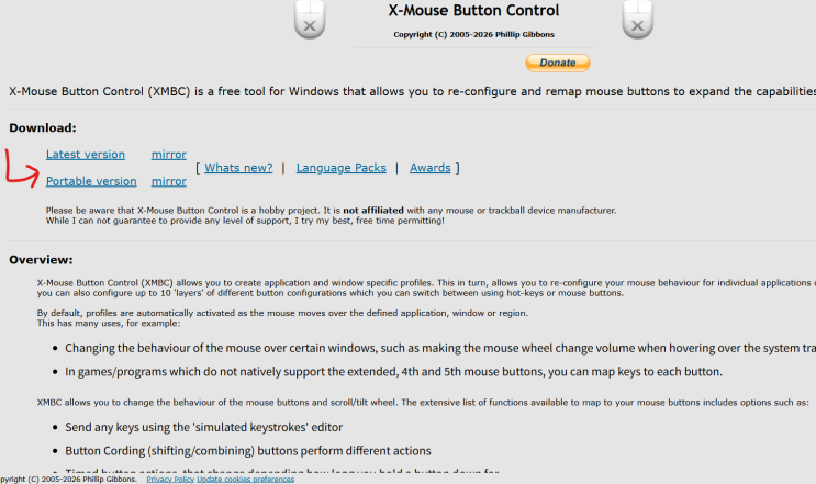 마우스 휠, 버튼에 단축키와 기능 설정하는 프로그램 : X-Mouse Button Control : 네이버 블로그
