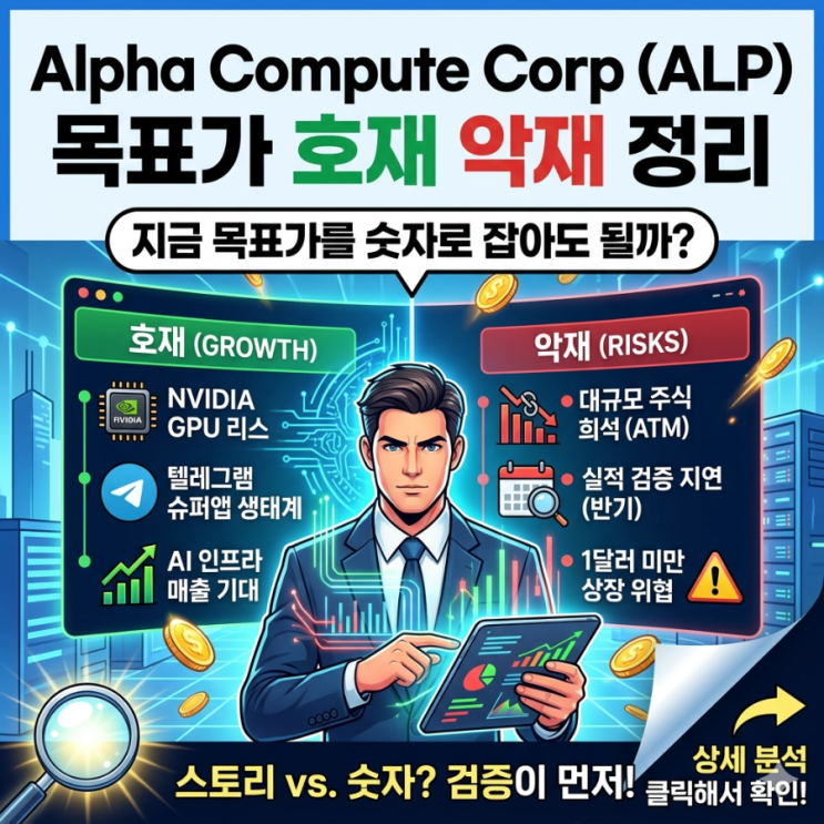 Alpha Compute Corp 목표가 호재 악재 정리 : 네이버 블로그