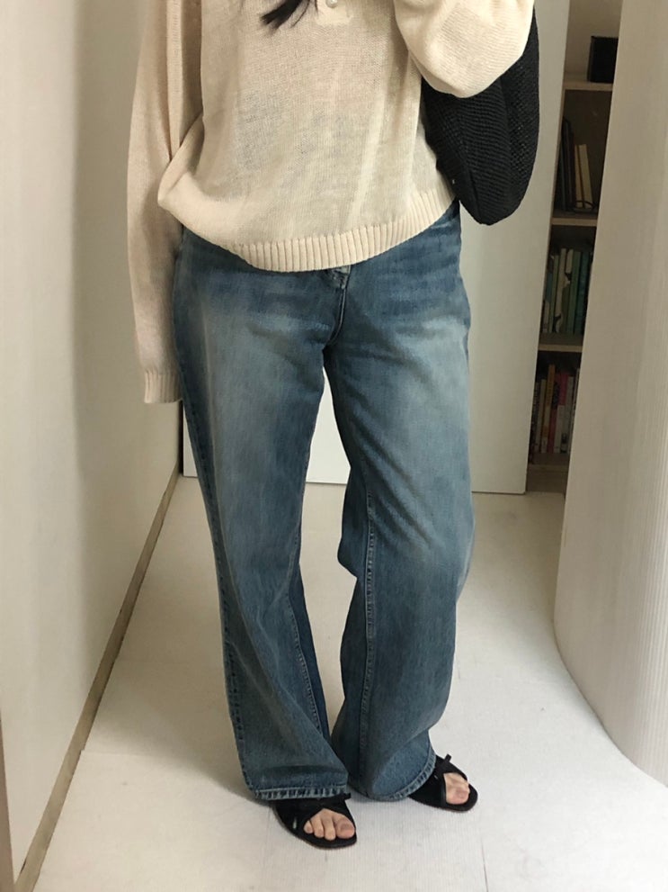 포레토 poretto 데님 리뷰(착용샷, 핏, 기장) : 네이버 블로그
