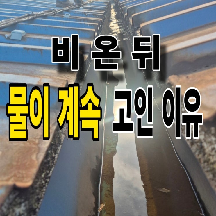 공장물받이물이계속남아있는이유와확인포인트 : 네이버 블로그