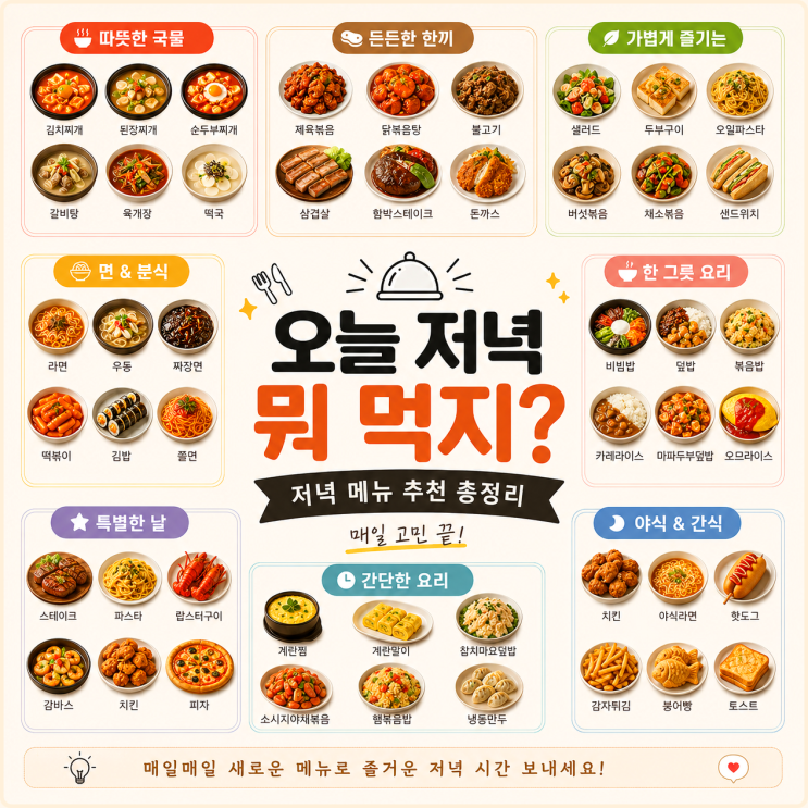 오늘뭐먹지? 저메추 오늘 저녁메뉴 추천 표 모음.zip : 네이버 블로그