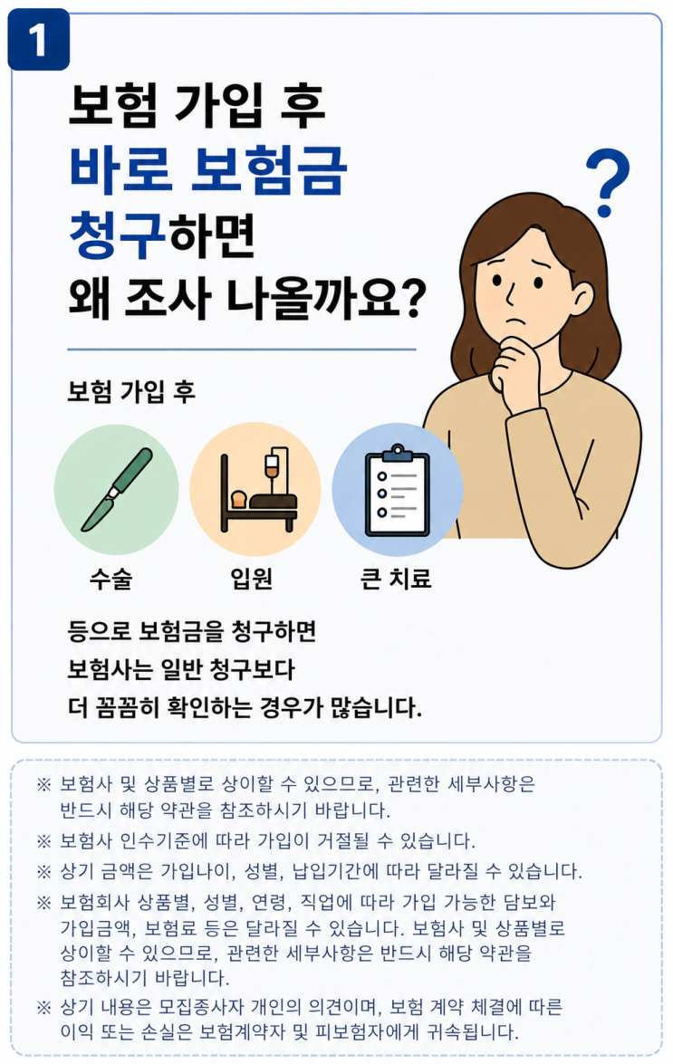 보험 가입 후 바로 청구하면 조사 나오는 이유 : 네이버 블로그