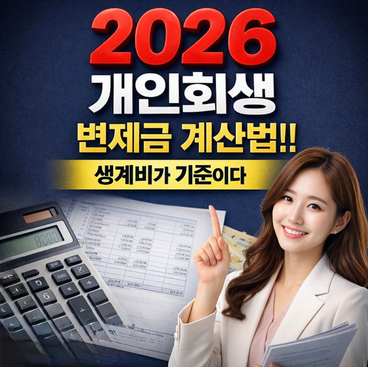 [개인회생] 개인회생 변제금, 어떻게 계산되고 어디서 갈리나(2026년 기준 생계비표 포함) : 네이버 블로그