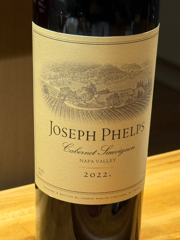 오늘의 한잔) Joseph Phelps Vineyards Cabernet Sauvignon 2022 조셉 펠프스 카베르네 소비뇽 ...