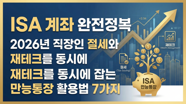 ISA 계좌 완전정복, 2026년 직장인 절세와 재테크를 동시에 잡는 만능통장 활용법 7가지 : 네이버 블로그