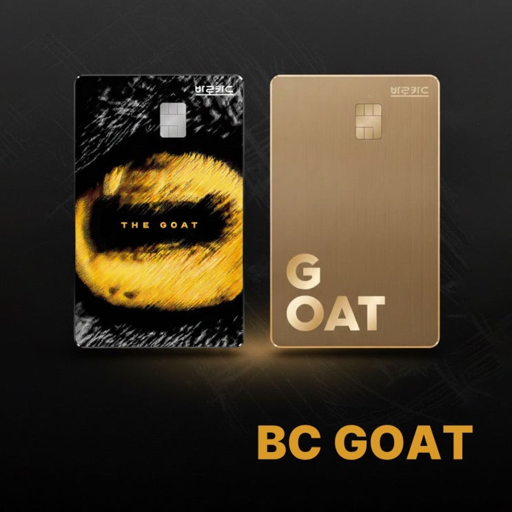 BC GOAT 카드 상테크 가능한 해외결제 고트 신용카드 : 네이버 블로그