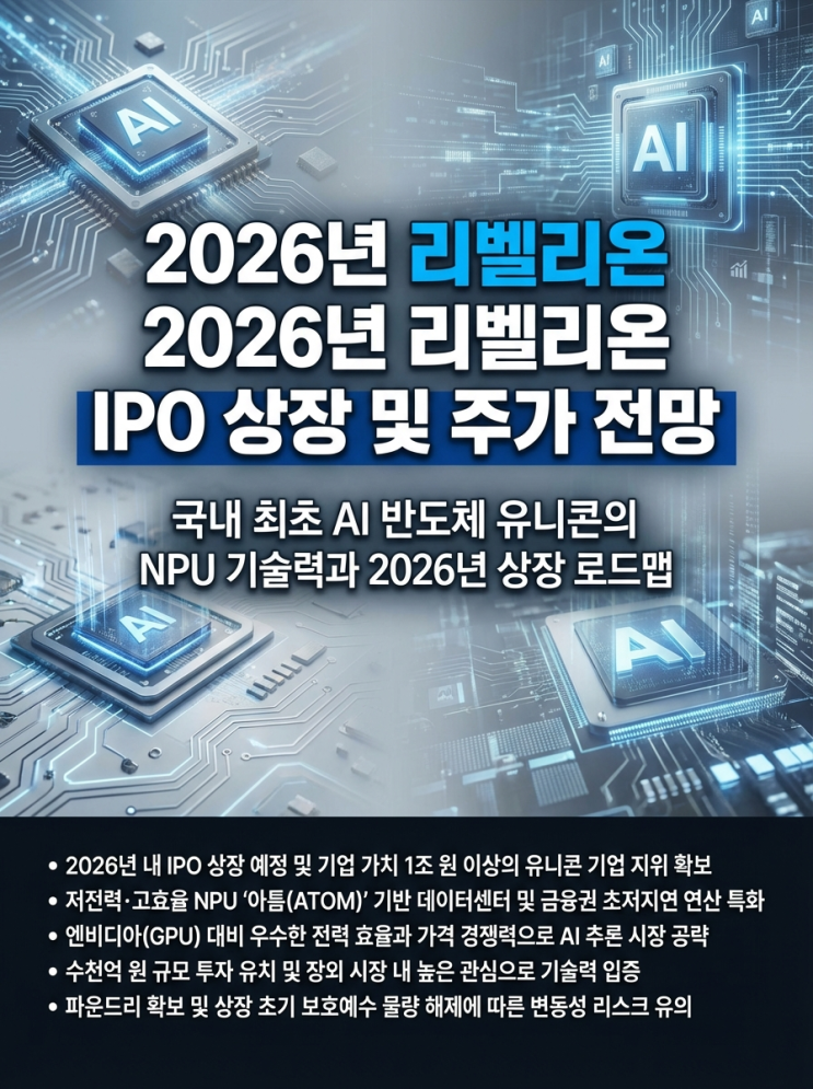 리벨리온 주가 전망과 2026년 IPO 상장 일정 및 투자 핵심 가이드 : 네이버 블로그