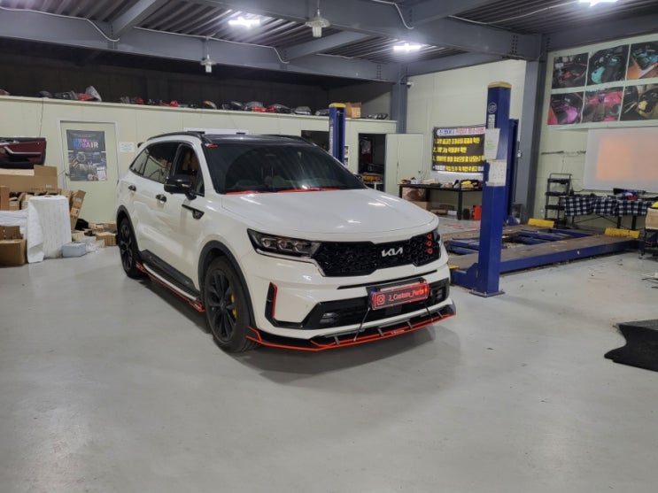 쏘렌토mq4 바디킷 튜닝 프론트 사이드 픽싱브라켓 장착 했어요 ~ 제이커스텀파츠 : 네이버 블로그