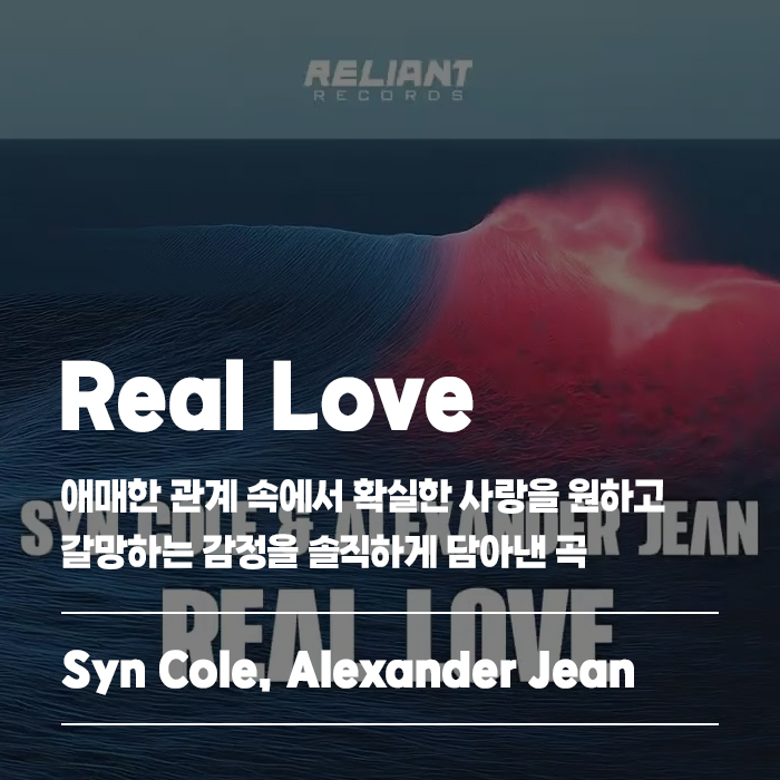 [ 2025.12.신곡 노래추천🎧/EDM/Dance/Electronic] Real Love - Syn Cole ...