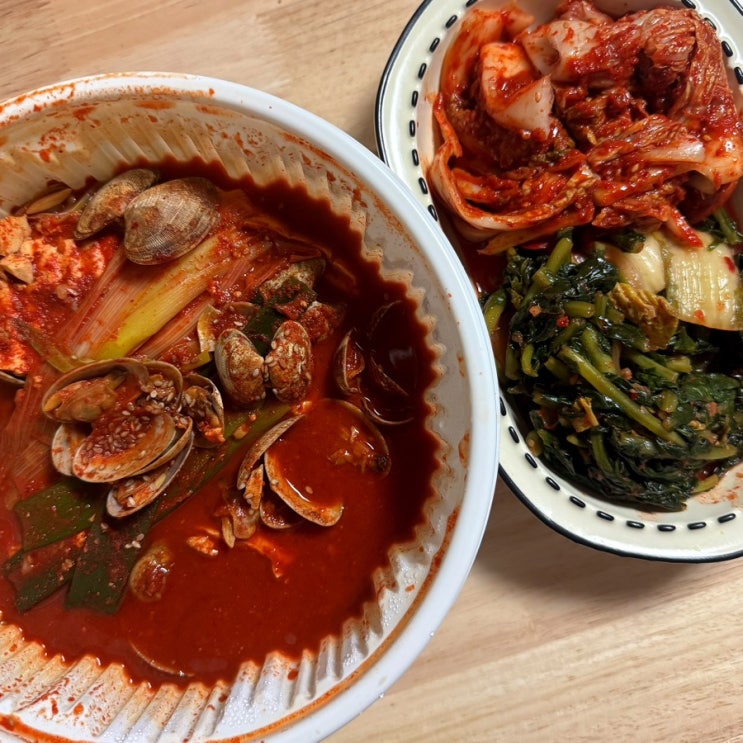 대전 목동 맛집 매운 바지락두부두루치기 포장 후기 | 목동칼국수 본점 : 네이버 블로그