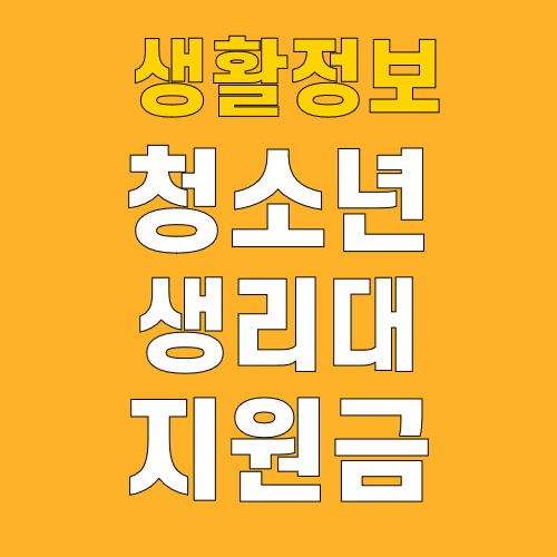 청소년 생리대 지원금 신청 방법 2026 대상 나이 기간 금액 사용처 지급일 : 네이버 블로그