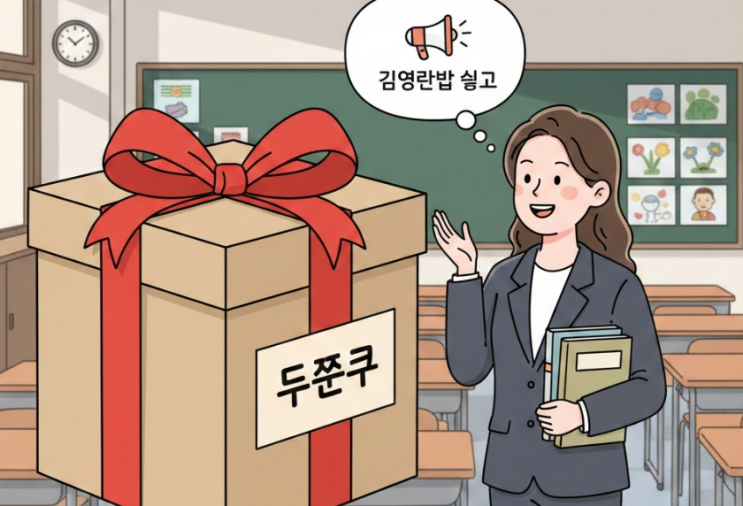 두쫀쿠 선물 받은 교사 "방학인데 학생이 교무실 찾아와" SNS 인증글이 김영란법 신고로 번진 이유 : 네이버 블로그