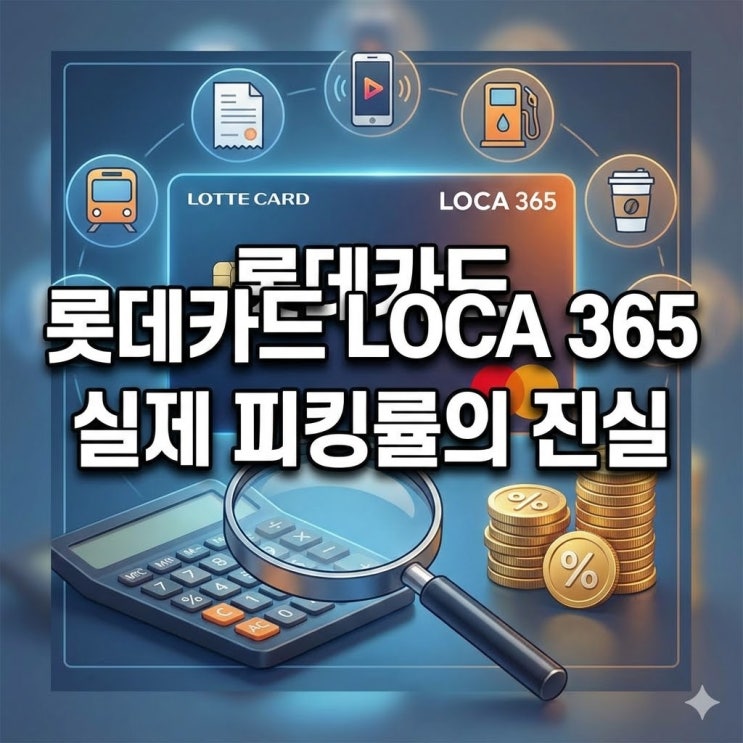 롯데카드 (로카)LOCA 365 혜택 실적 분석과 실제 피킹률의 진실(삼성 iD 달달할인) : 네이버 블로그