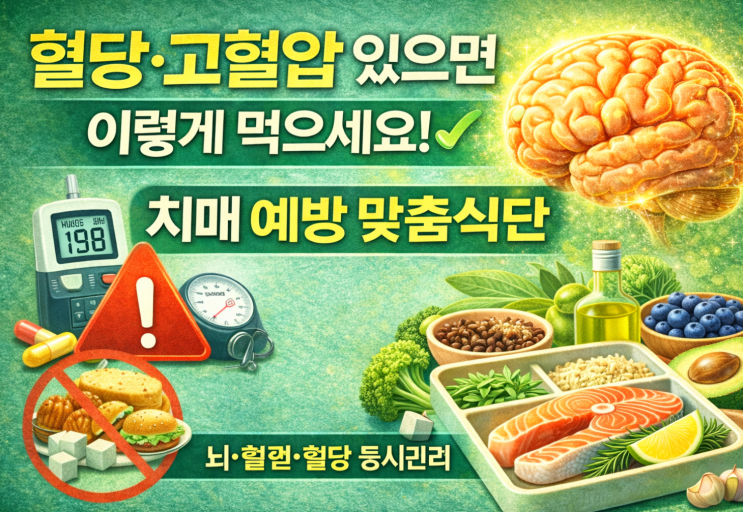 혈당·고혈압 있으면 이렇게 바꿔야 합니다｜치매 예방 맞춤 식단 가이드 : 네이버 블로그