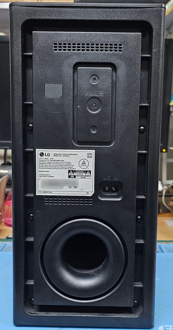 LG SN7R 사운드바 무선서브우퍼 SPN5B-W 전원고장 수리 : 네이버 블로그