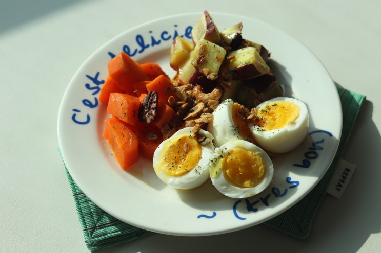 당근 달걀 고구마 샐러드 웜샐러드 만드는 법 : 네이버 블로그