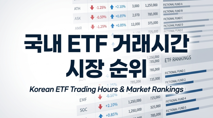 국내 ETF 거래시간 시장 순위 : 네이버 블로그